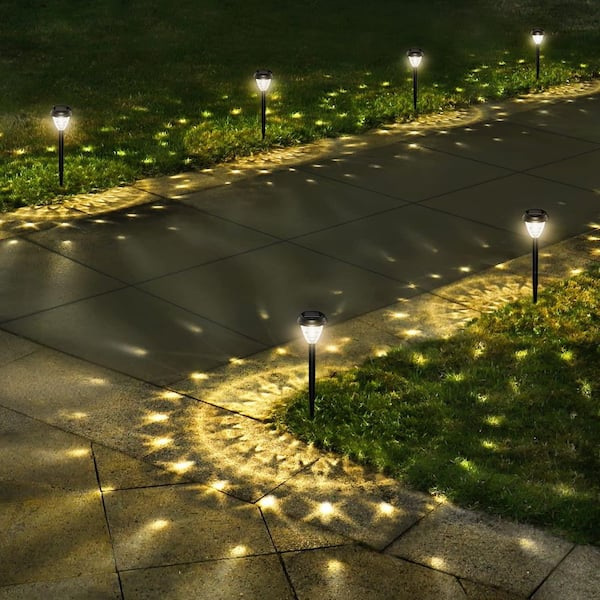 Warm White Solar Lights Outdoor Waterproof 10 Pack, LED Landscape ...