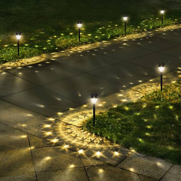 Cool White Solar Lights Outdoor Waterproof 10 Pack, LED Landscape ...