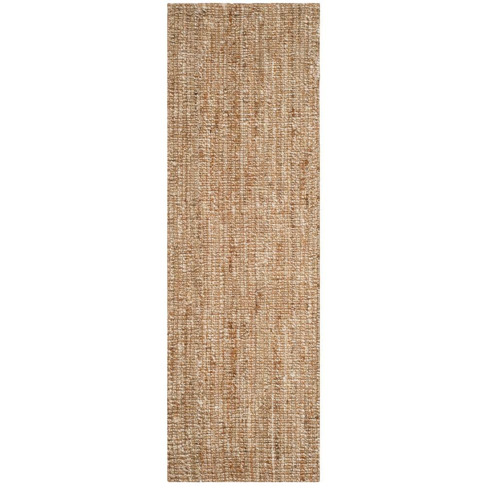 SAFAVIEH Natural Fiber Beige/Ivory 3 ft. x 8 ft. Solid Runner Rug ...