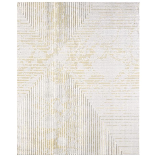 Brookside Maisie Beige 4 ft. x 6 ft. Simple Modern Geometric Area Rug ...