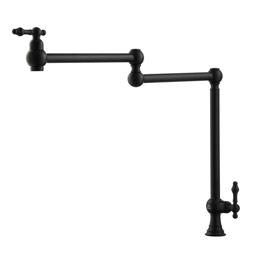 CASAINC Vintage Deck Mount Pot Filler Kitchen Faucet, with Folding ...