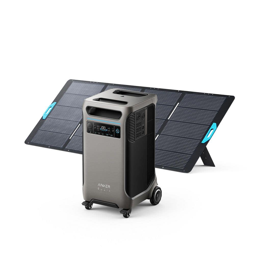 Anker SOLIX F3800 6,000W Output 3,840Wh Power Station w/ 1 400W Solar ...
