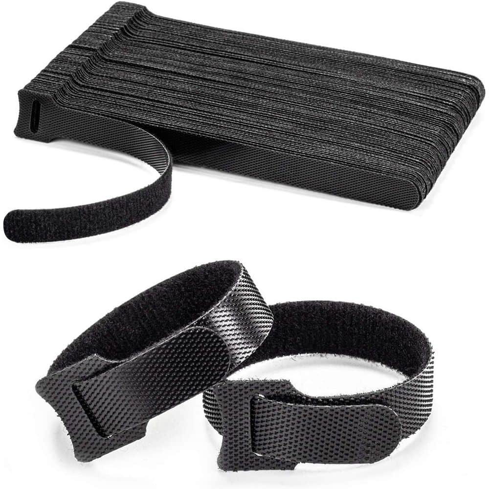 Yichuhaoxi 80PCS Reusable Cable Ties Black Adjustable 6-Inch Cord ...