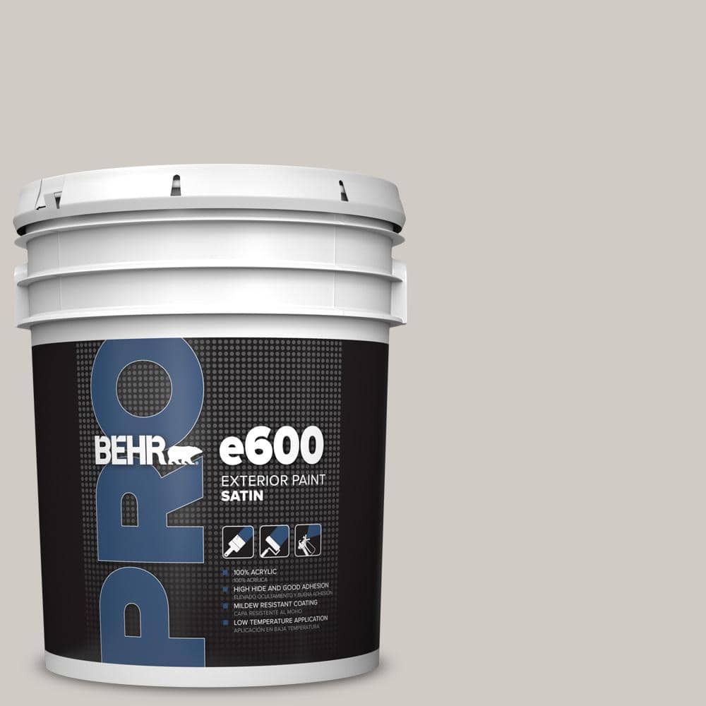BEHR PRO 5 gal. #BNC-05 Ground Fog Satin Exterior Paint PR64005 - The ...