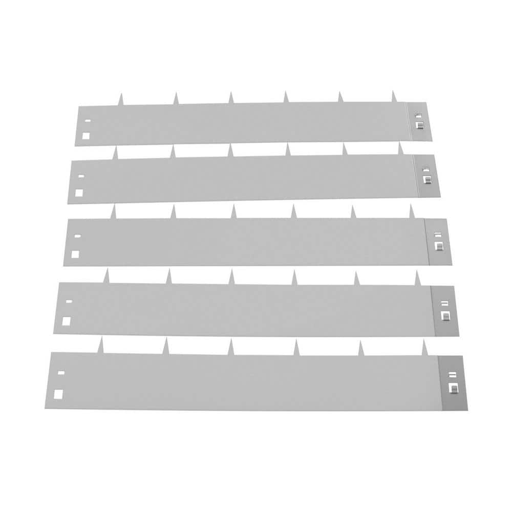 YIYIBYUS 39 in. x 6.6 in. Gray Steel Garden Edging Border Metal ...