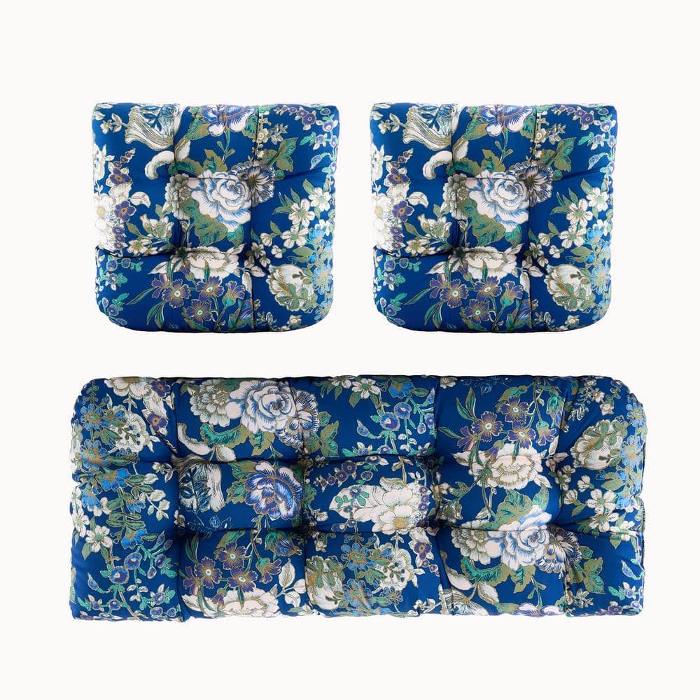 BLISSWALK 3-Piece Outdoor Chair Cushions Loveseats Outdoor Cushions Set ...