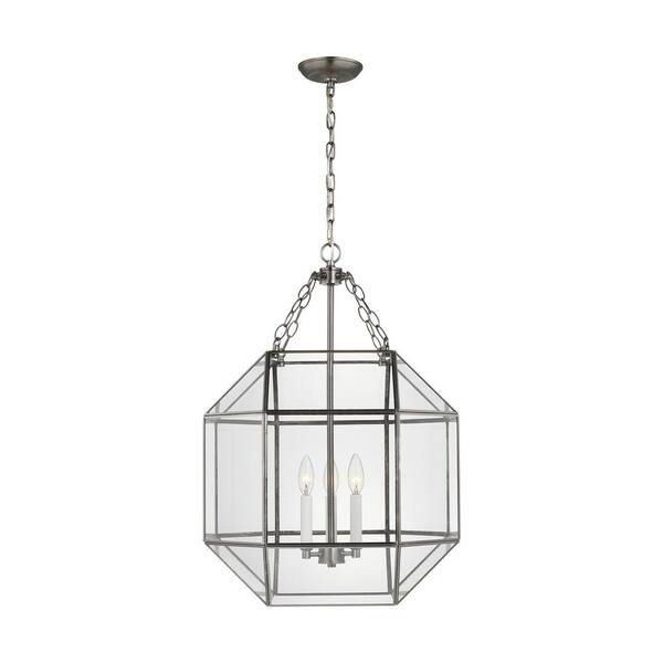 Generation Lighting Morrison 10.5-Watt 3-Light Antique Brushed Nickel ...