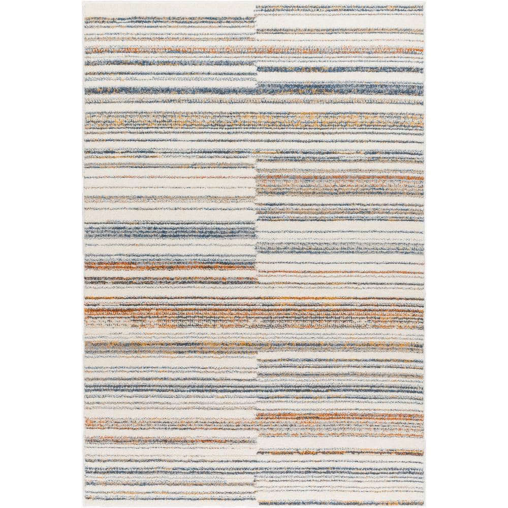 Livabliss Valet Blue/Multi Striped 8 ft. x 10 ft. Indoor Area Rug ...