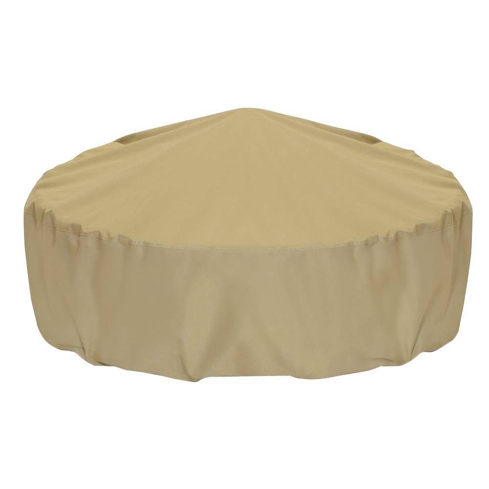 Two Dogs Designs 80 in. Fire Pit Cover in Khaki 2D-FP80005 - The Home Depot