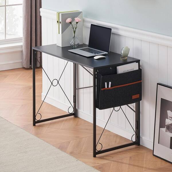 VECELO Foldable Computer Desk with Storage Bag, 39.3 in. Rectangular ...