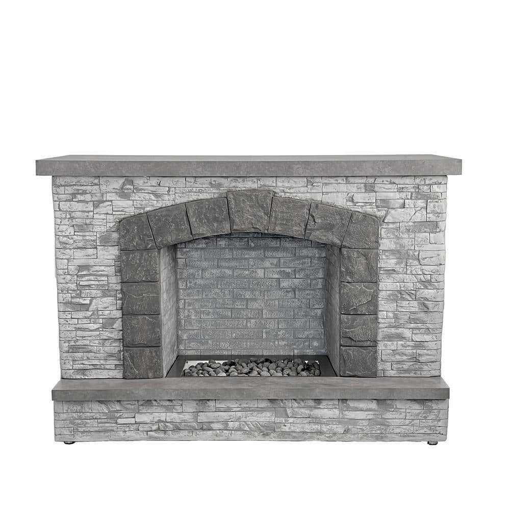 PROKAn 67 in. European Ledge Outdoor Propane Fireplace FPDV-LP-002 ...