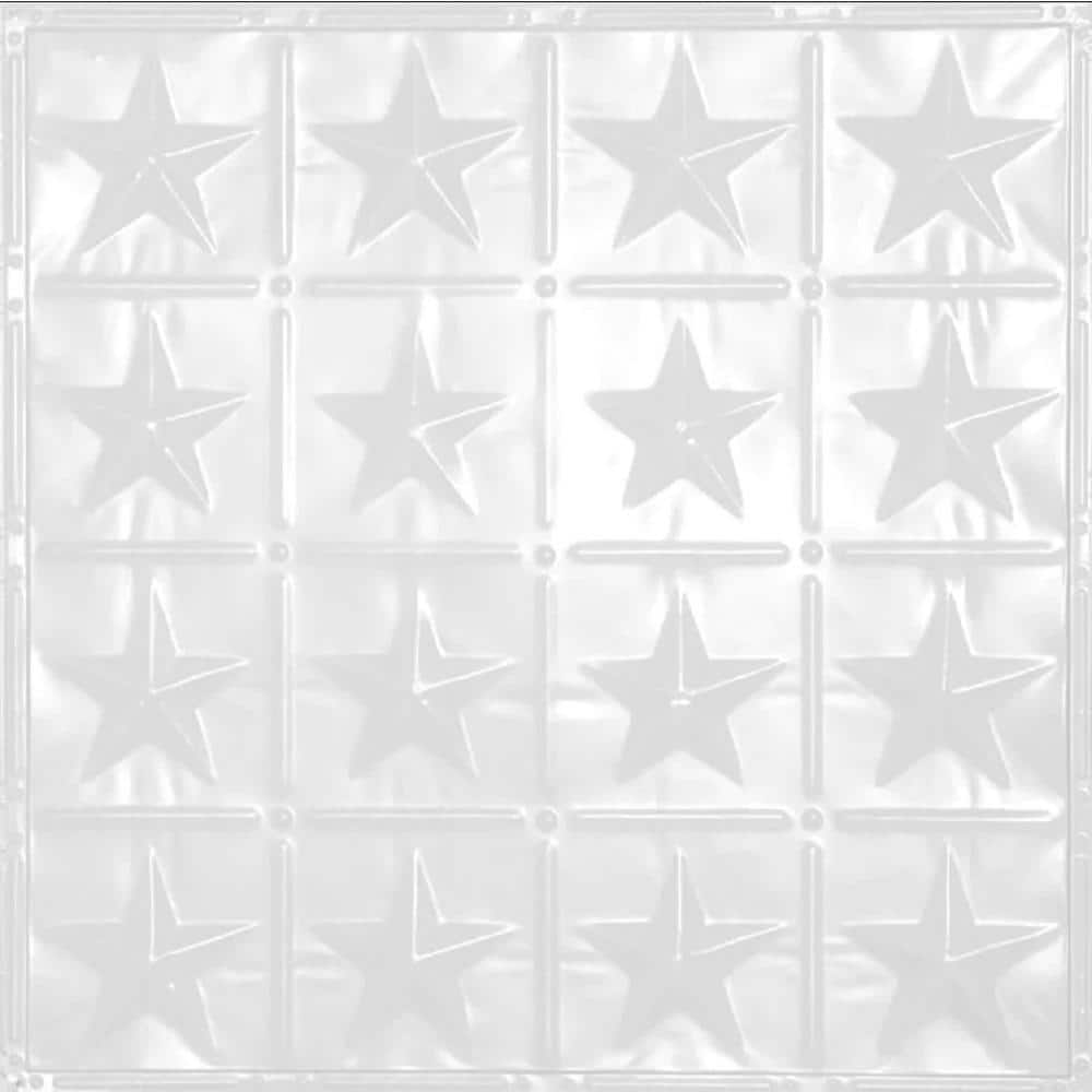 AMERICAN TIN CEILINGS Pattern #36 in Bright White Satin 2 ft. x 2 ft ...