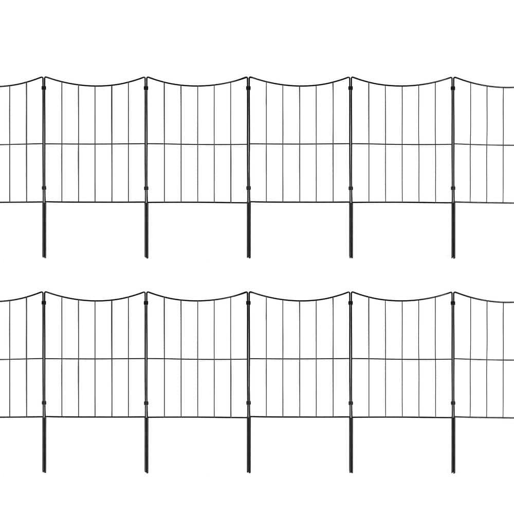 Oumilen 24 in. x 13 in., Folding Fence Lawn Patio Garden Fence, Lower ...