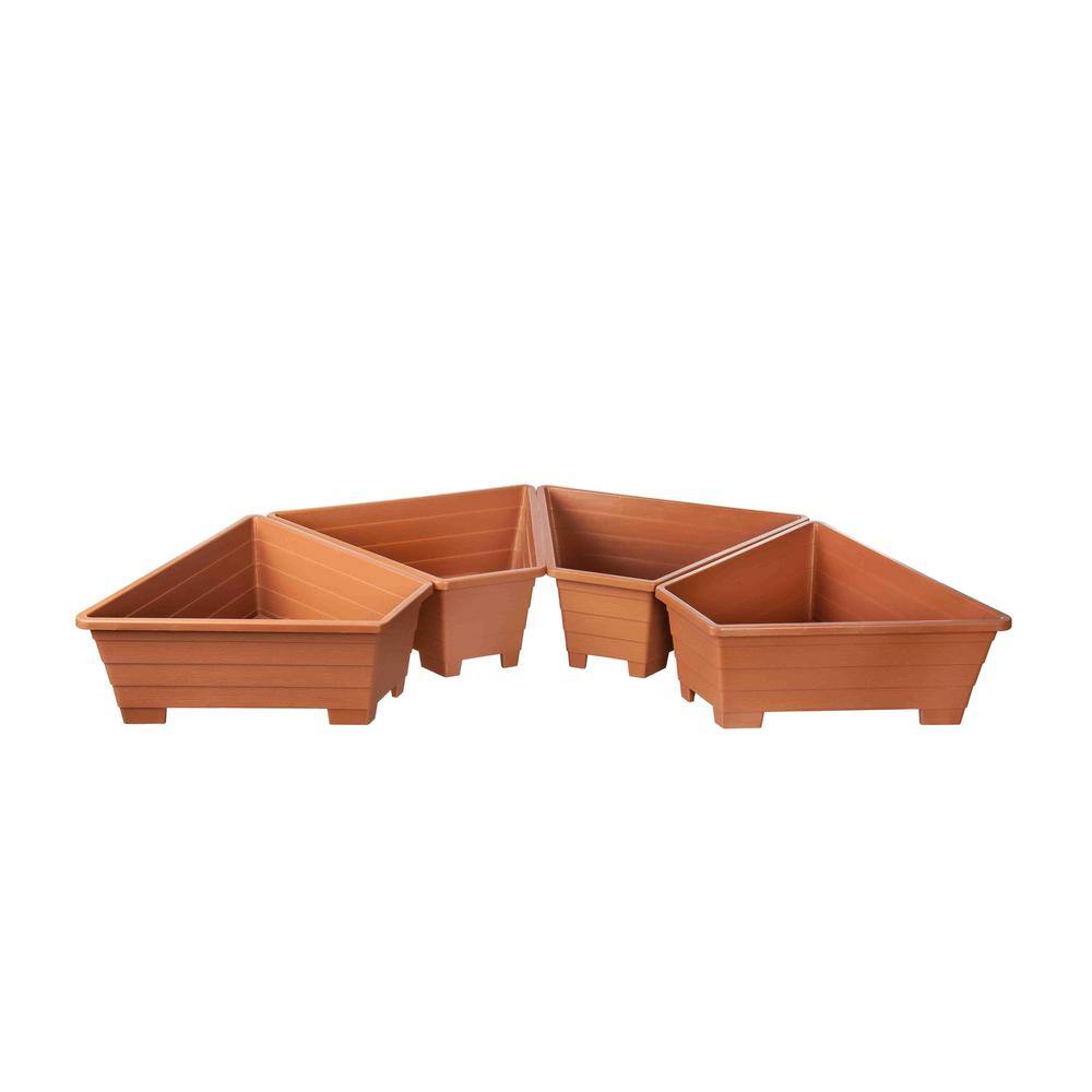 Evergreen 20 in. Plastic Modular Planters (Set of 4) PHF000 - The Home ...