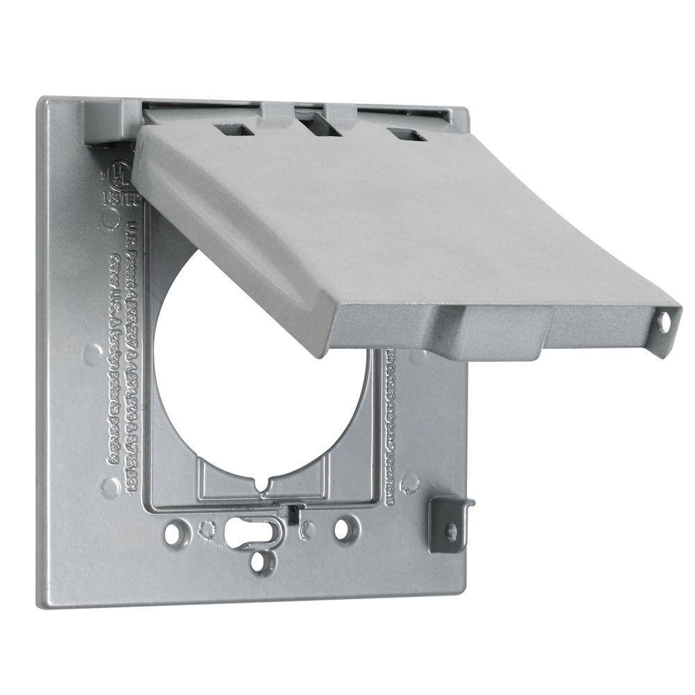TAYMAC N3R 3-in-1 Knockout 2.25 in. dia. Aluminum Gray 2-Gang ...