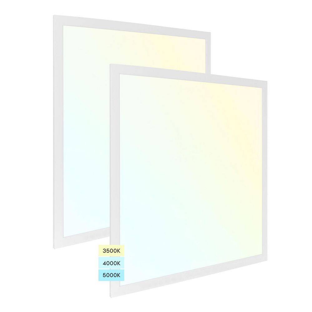 LUXRITE 2x2 FT Intergrated LED Flat Panel Light 40 Watt, 3 Color ...