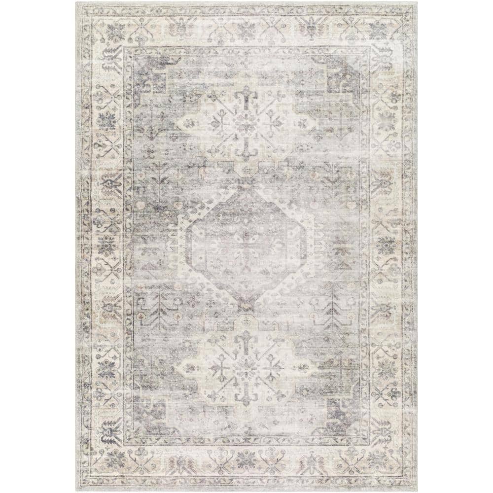 Livabliss Erin 2 ft. x 3 ft. Cream/Gray Oriental Indoor Area Rug ...