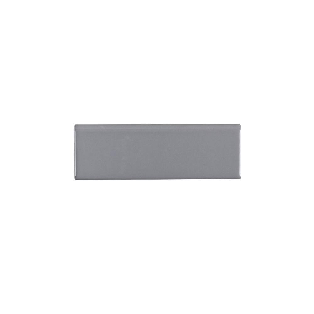 Jeffrey Court Wolfe Grey 2 in. x 6 in. Glossy Ceramic Wall Single ...