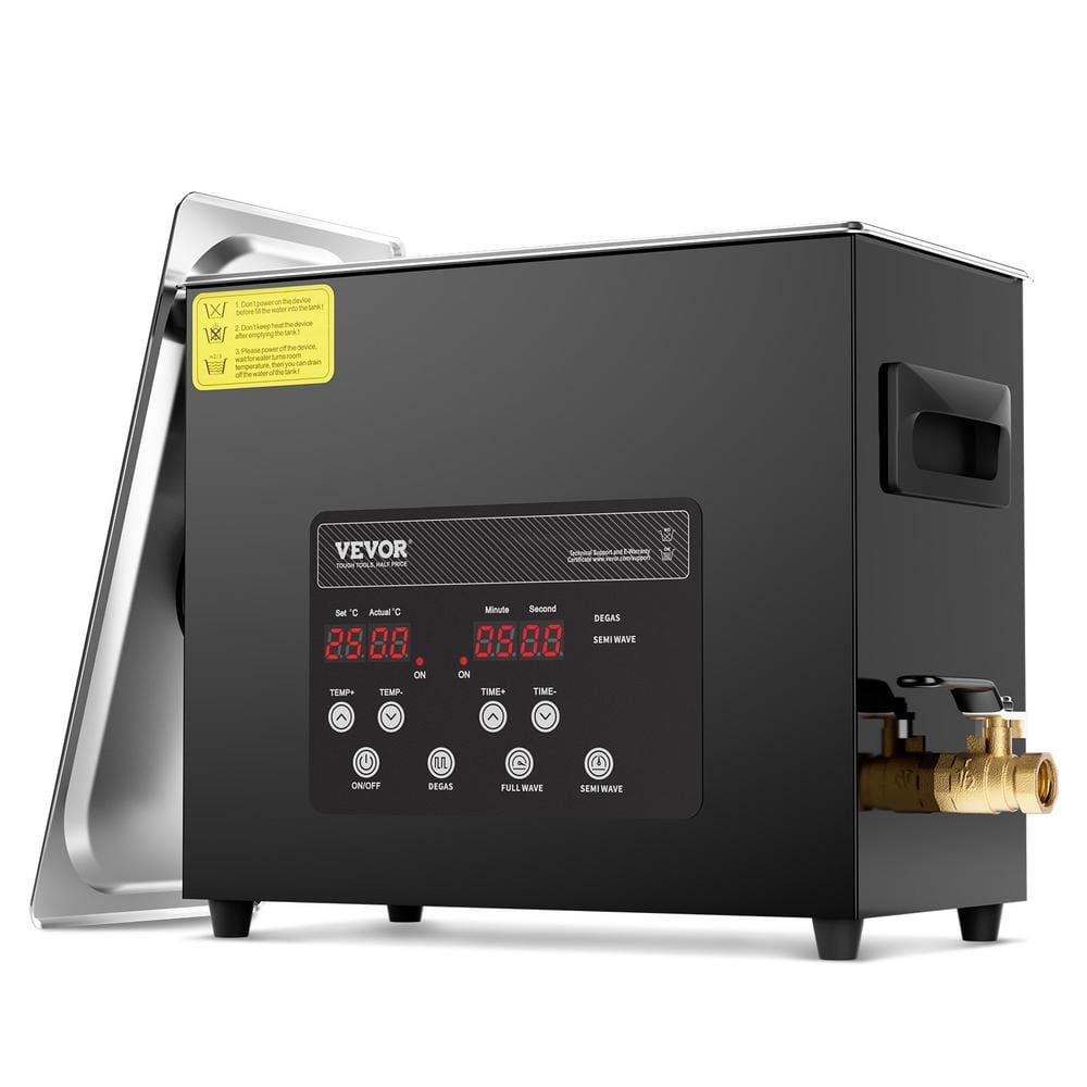 VEVOR 6 L Ultrasonic Machine, 180-Watt Digital Ultrasonic Cleaning ...