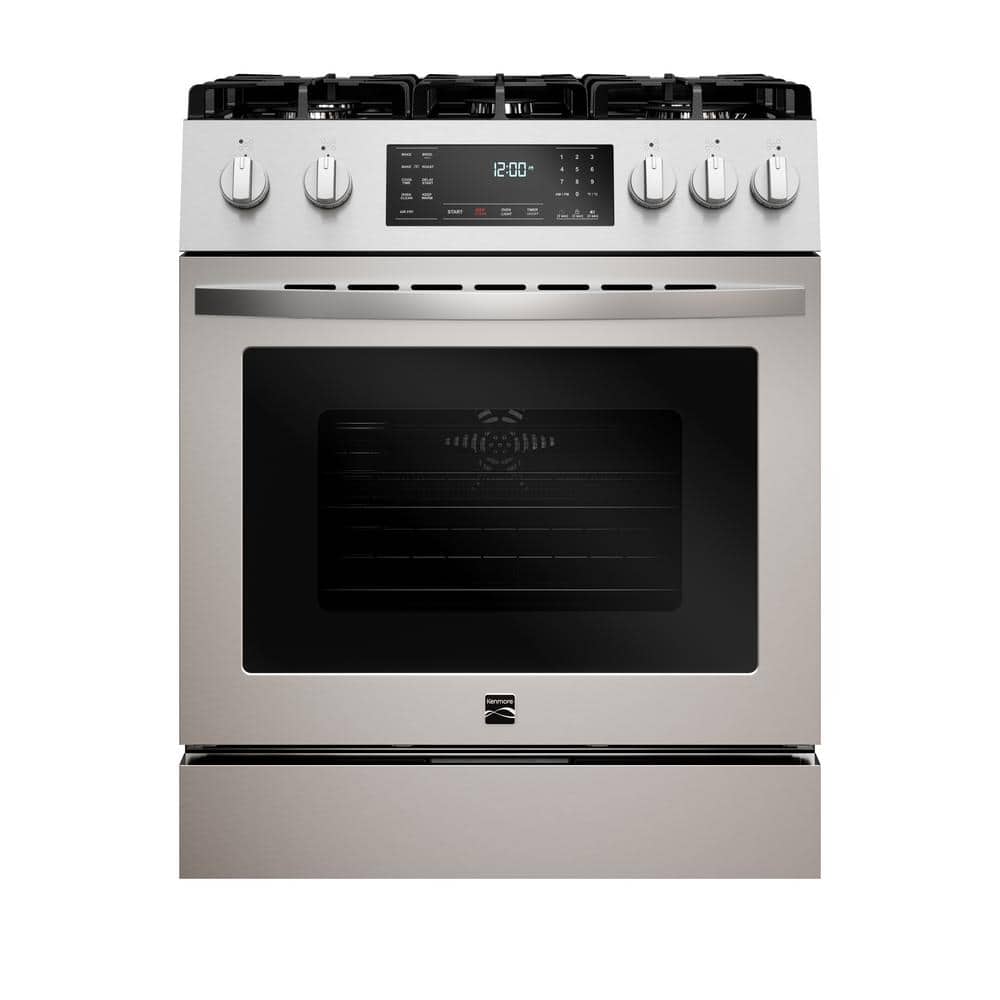 KENMORE 30 in. 4.8 cu. ft. 5 Burners Front-Control Gas Range in ...