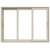 JELD-WEN V4500 Multi-Slide 105 in. x 80 in. Universal Handing Low-E Desert Sand Vinyl 3-Panel ...