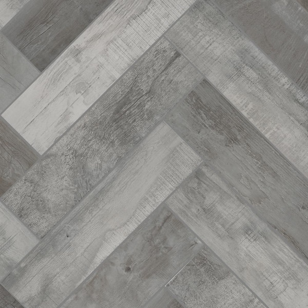 Florida Tile Home Collection Wind River Grey 6 in. x 24 in. Porcelain ...