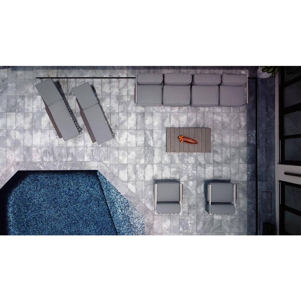 Outsy Sunrise Collection, 7-piece Extra Deep Seating Metal Patio ...