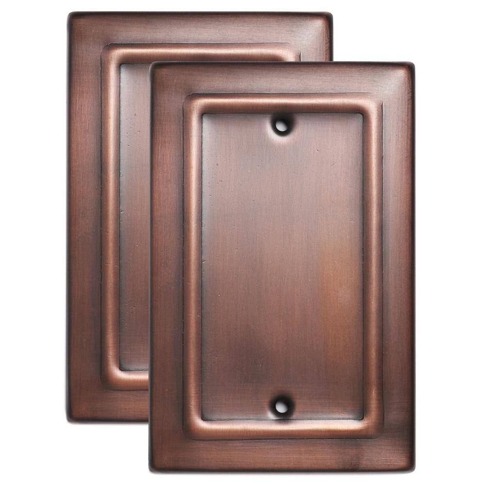 Monarch Abode Architectural 1-Gang Antique Copper Blank/No Device Metal ...