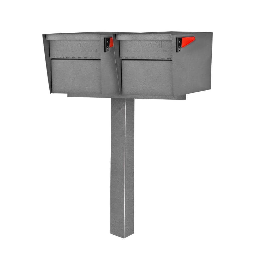 Mail Boss Mail Manager Street Safe X2 Rear Locking Mailbox Combo Kit ...