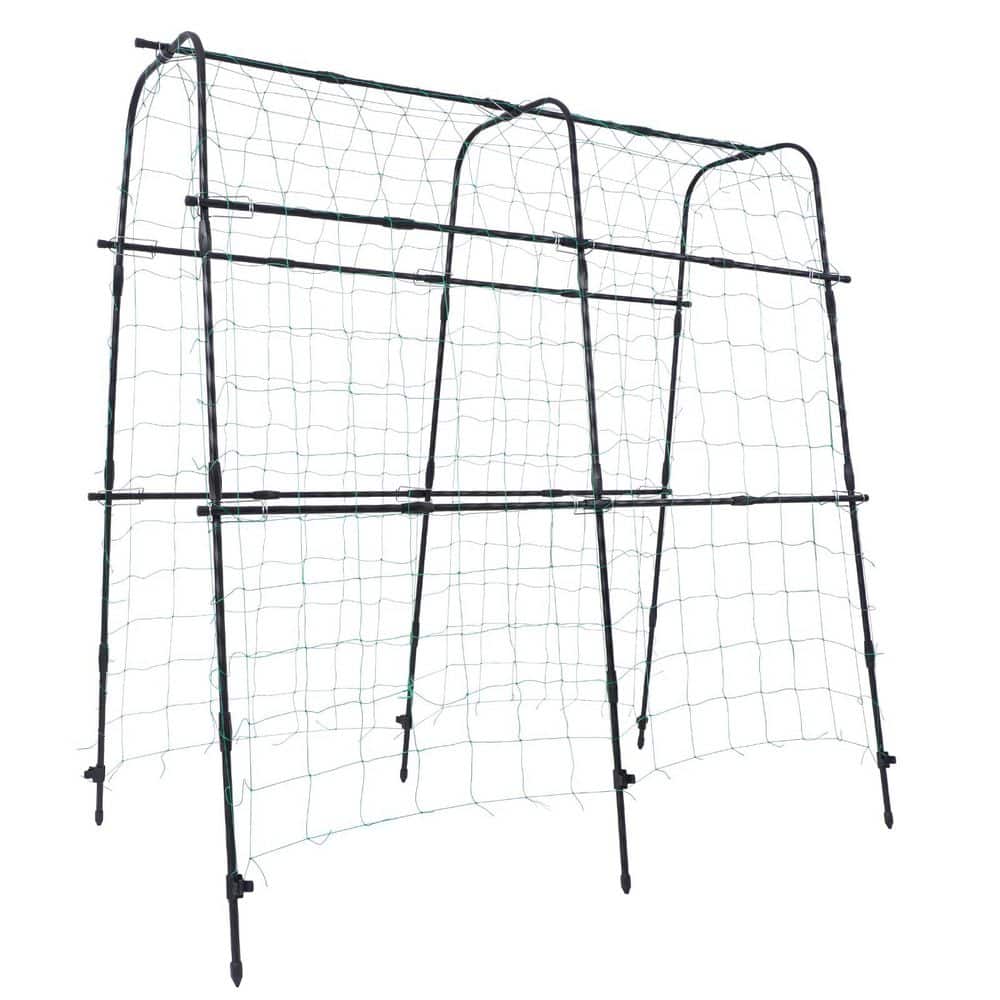 63 in. Garden Arch Trellis, Polyethylene-Coated Stainless Steel Garden ...
