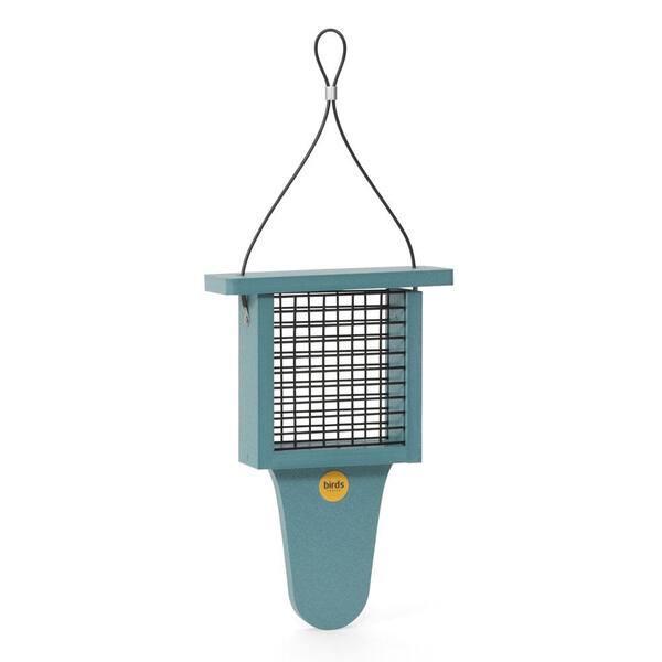 Birds Choice Suet Feeder with Tail Prop for Single Cake in Blue ...