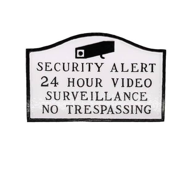 Montague Metal Products Security Alert Small Statement Plaque - White ...