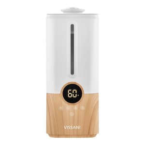 Vissani 1.5 Gal. Ultrasonic Humidifier 360 ° Turning Dual Nozzle Cool ...