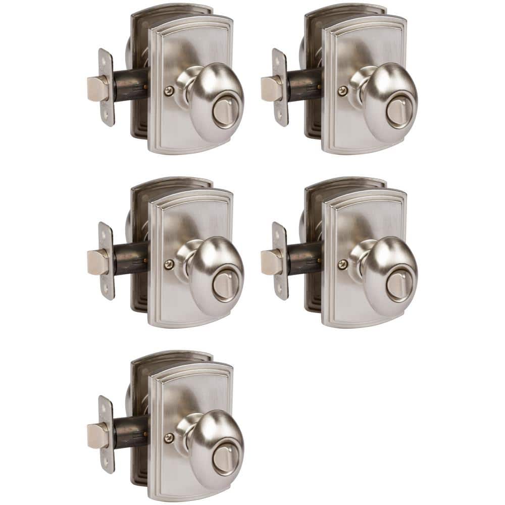 DELANEY HARDWARE Canova US15 Privacy (Bed/Bath) Door Knob (5-Pack ...