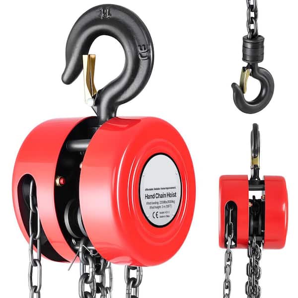SKYSHALO Hand Chain Hoist, 1 Ton 2200 lbs. Capacity, Manual Chain Block ...