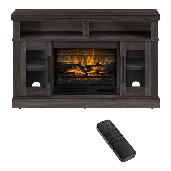 StyleWell Thorncliff 54 in. Freestanding Electric Fireplace TV Stand in Gray Fawn Aged Oak HDFP54 58AE The Home Depot