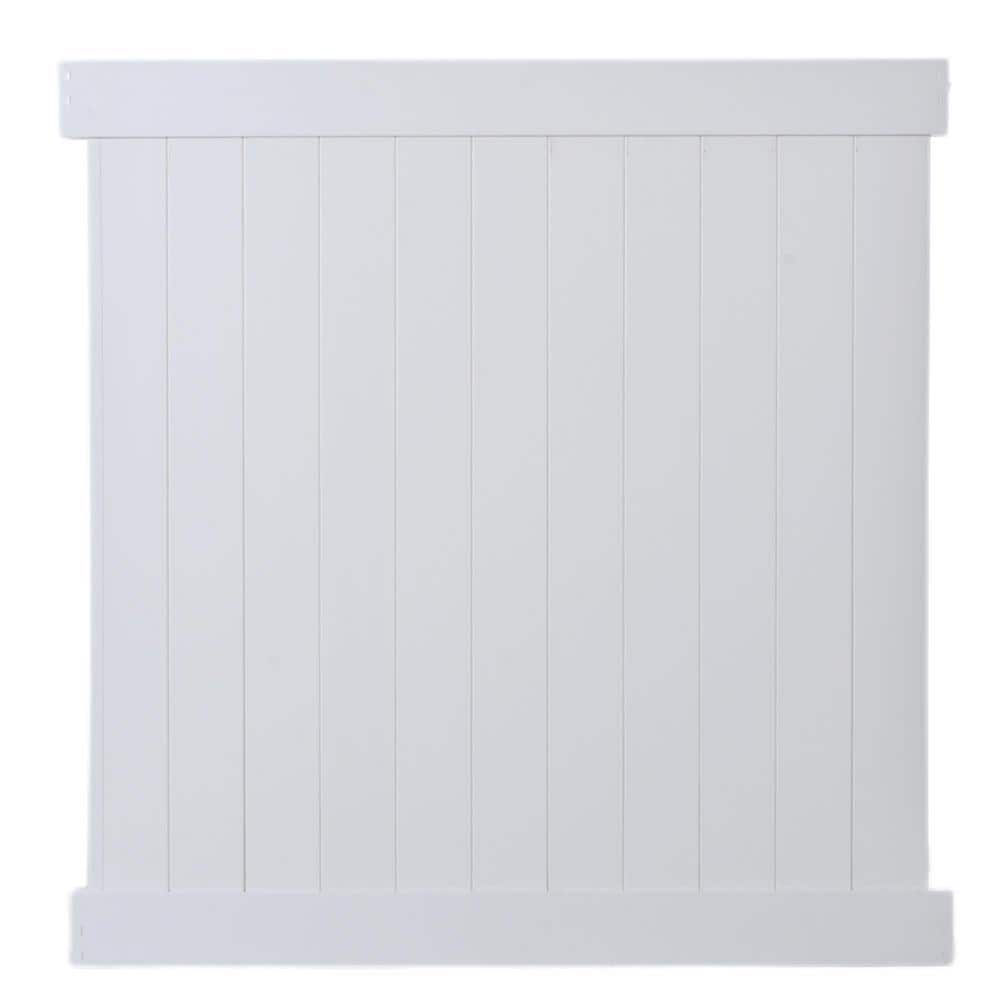 Otryad 72 in. Vinyl Garden Fence, Privacy Fence Panels, 6ft. H x 6 ft ...