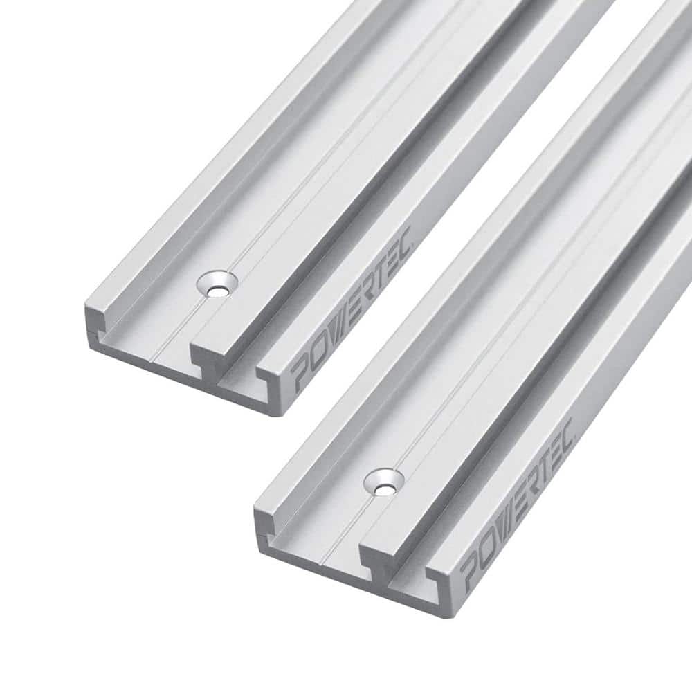‎POWERTEC 32 in. Dual Track Rail Aluminum Combo T-Track and Miter Track ...
