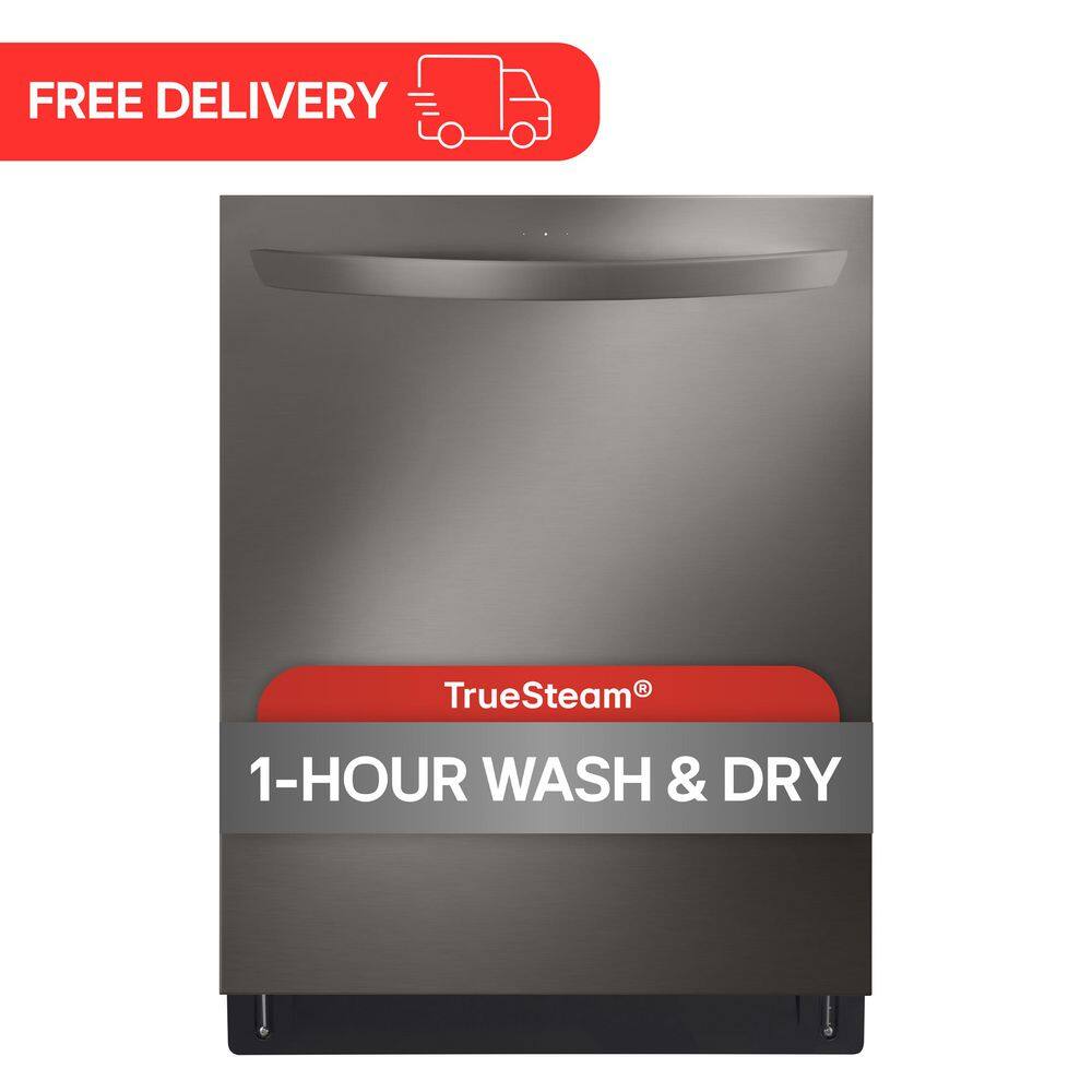 LG 24 in. in PrintProof Black Stainless Steel Top Control Smart ...