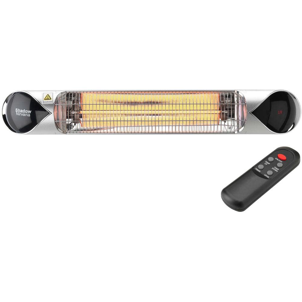 Hanover 35.4 in. 1500-Watt Infrared Electric Patio Heater with Remote ...