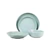 Sango Kaya 16-Piece Casual Blue Stone Dinnerware Set (Service for 4 ...