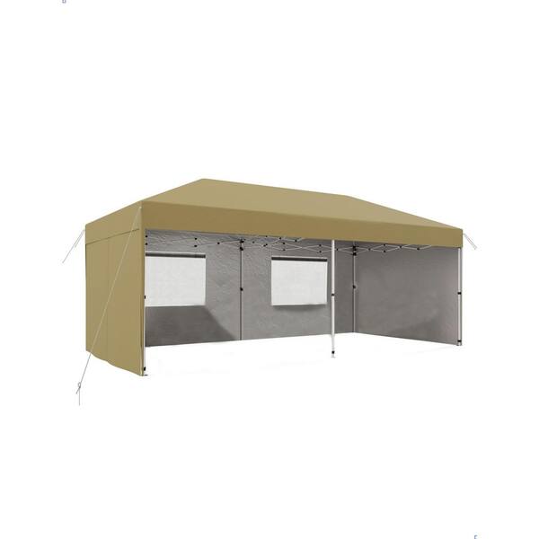 Pop Up Canopy Tent 10 ft. x 10 ft. Outdoor Canopy 1-Person Set Up Heavy ...