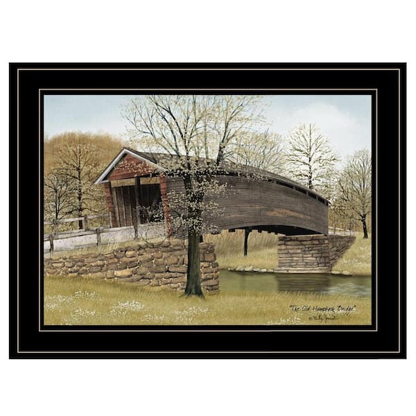 HomeRoots Charlie The Old Humpback Bridge 1-Piece Framed Wall Art 15 in ...