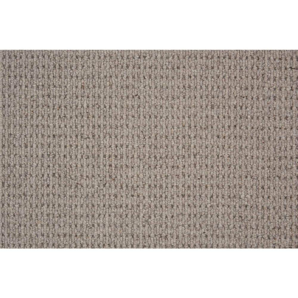 Natural Harmony Embrace Cobblestone Brown 13.2 ft. 42 oz. Wool Loop ...