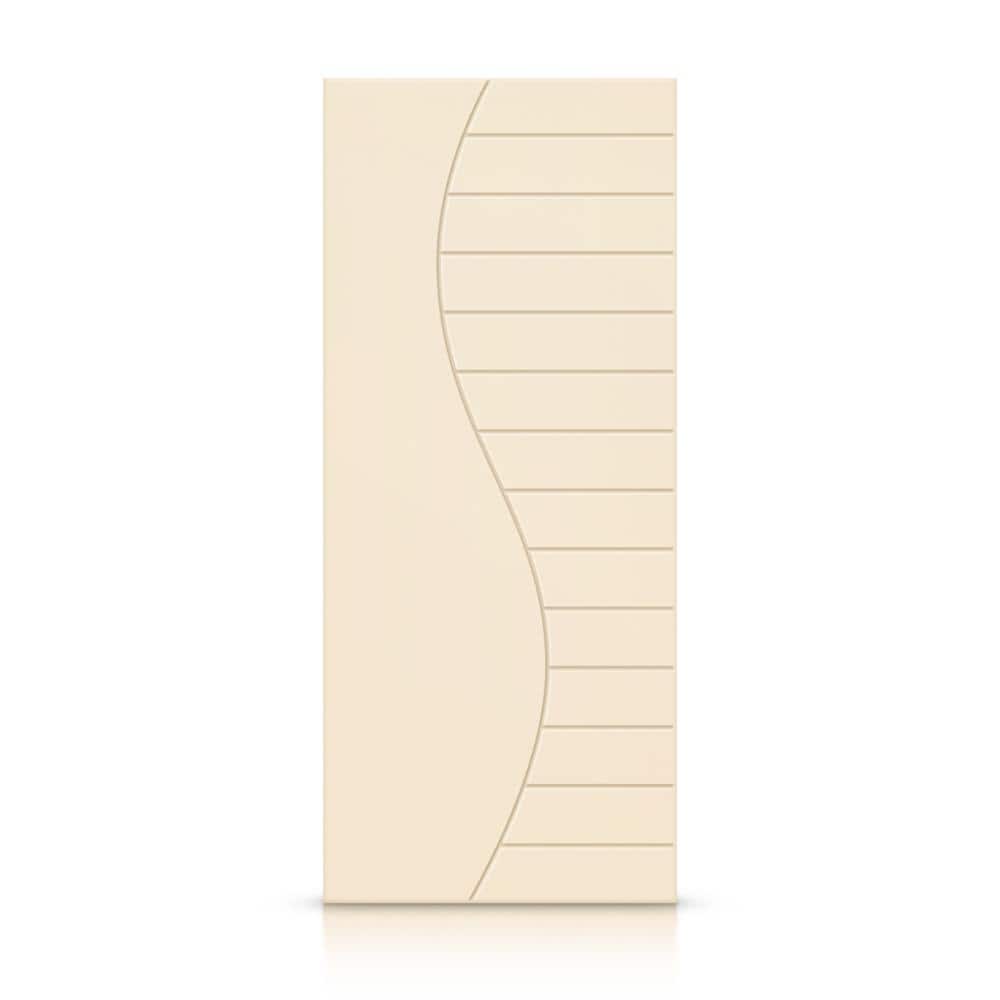 CALHOME 42 in. x 80 in. Hollow Core Beige Painted Composite MDF ...