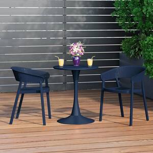 WESTIN OUTDOOR Frond and Form Outdoor Patio Poly Plastic Stacking ...