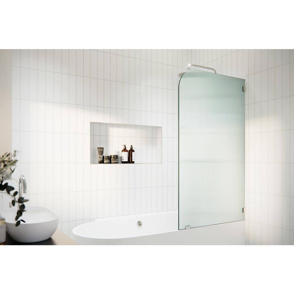 Glass Warehouse Aurora 30 in. W x 58.25 in. H Left-Hand Single Fixed ...