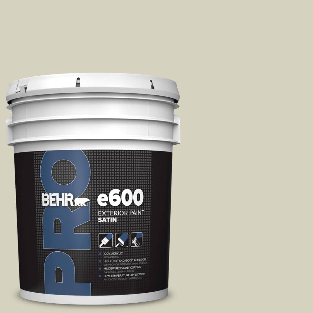 BEHR PRO 5 gal. #PPF-14 Traditional Tan Satin Exterior Paint PR64005 ...