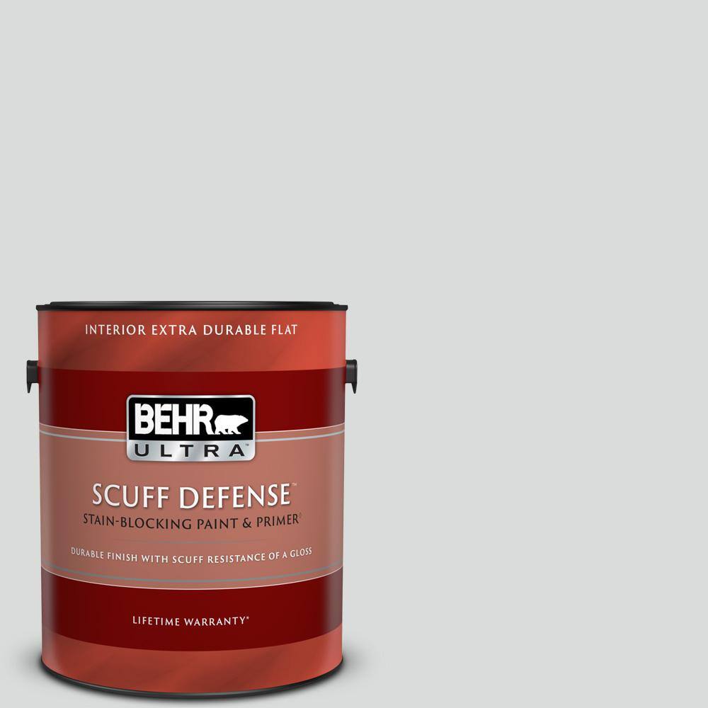 BEHR ULTRA 1 gal. #PPU26-14 Drizzle Extra Durable Flat Interior Paint ...