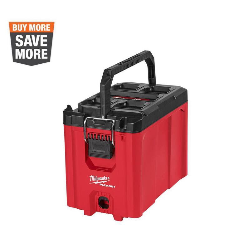 Milwaukee PACKOUT 10 in. Compact Portable Tool Box with Adjustable ...